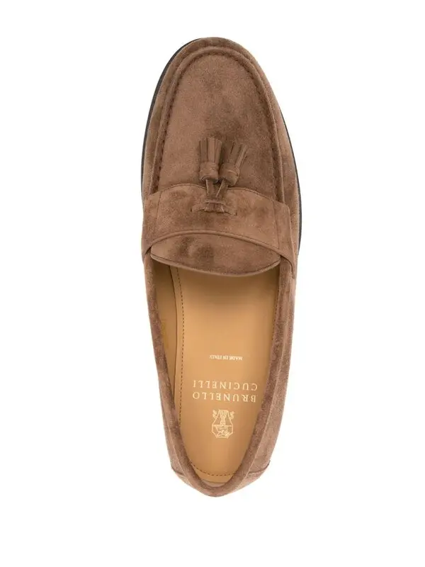 Brunello Cucinelli Tassel-detail Suede Loafers