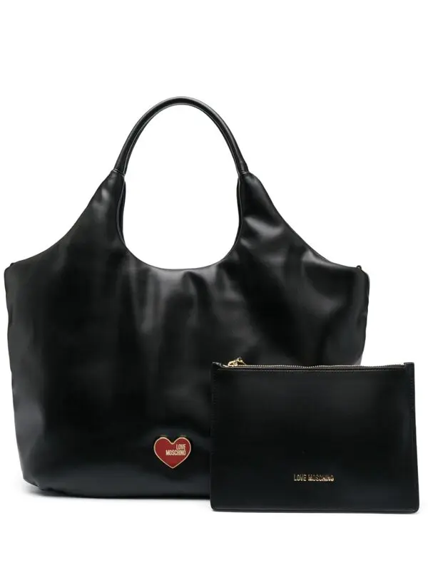Moschino Padded Logo Plaque Tote Bag