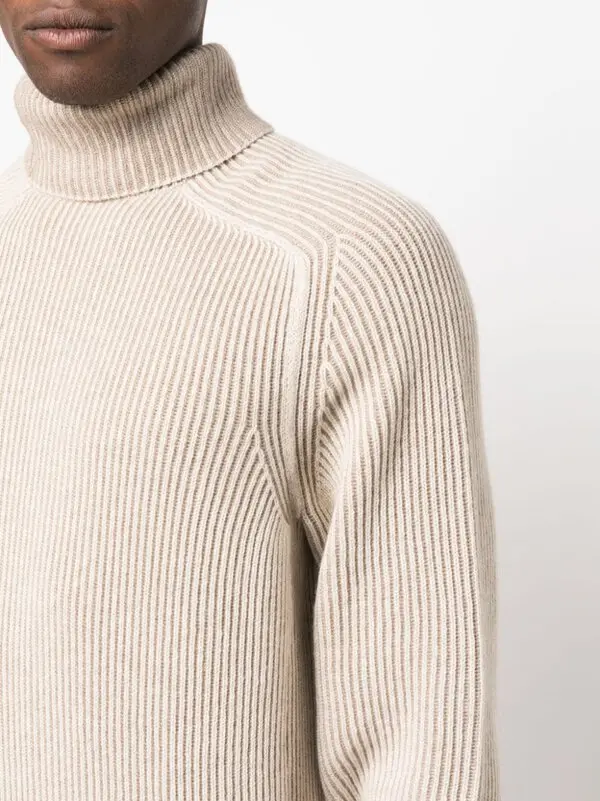 Sease Roll-neck Cashmere Jumper - Neutrals