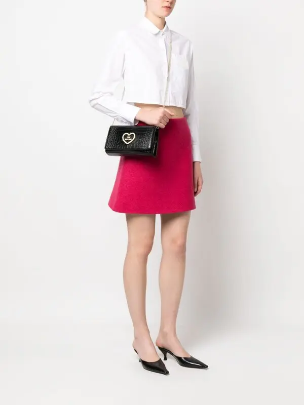 Moschino Crocodile-effect Crossbody Bag