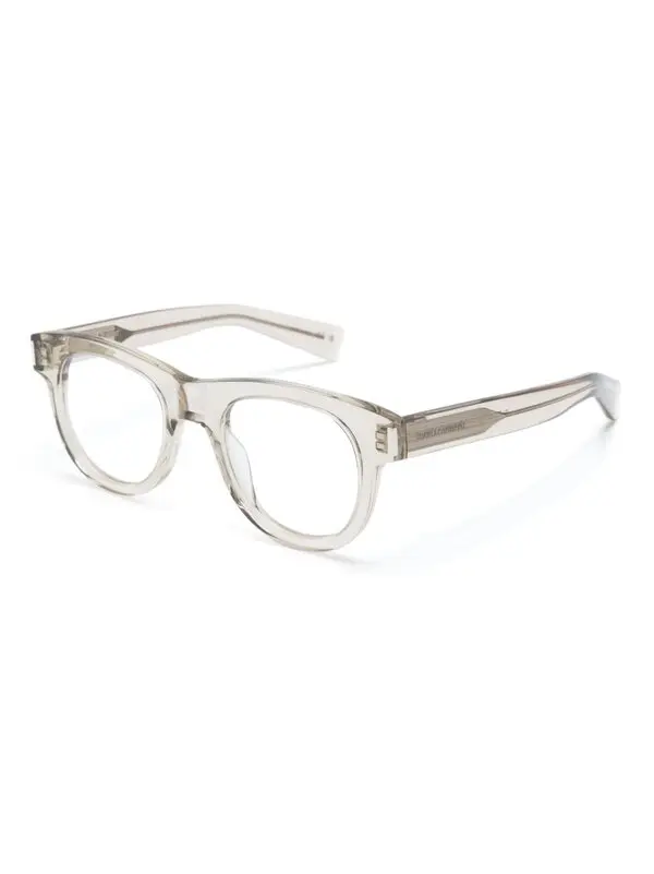 Saint Laurent Transparent Round Frame Glasses