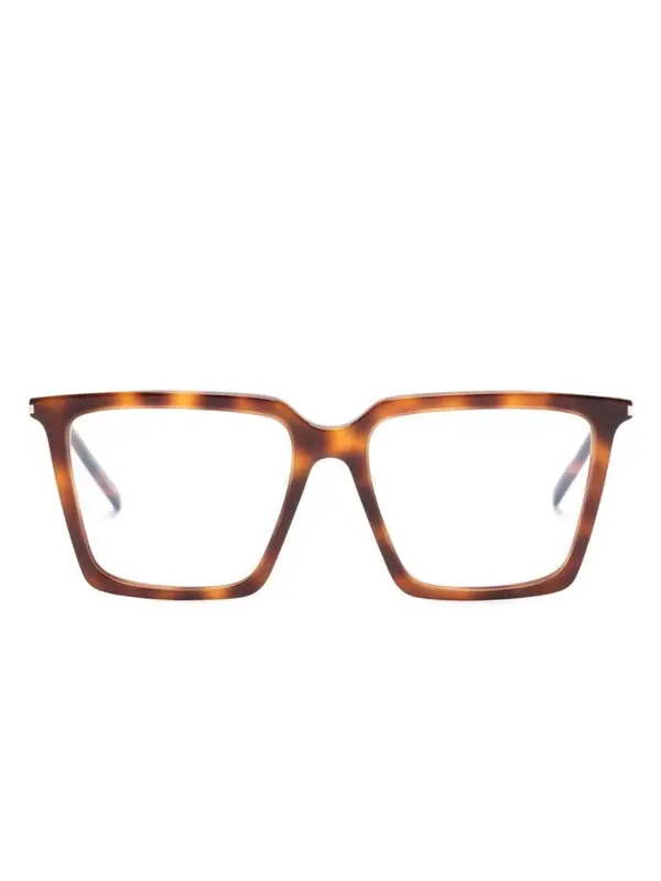 Saint Laurent Square-frame Glasses - Brown