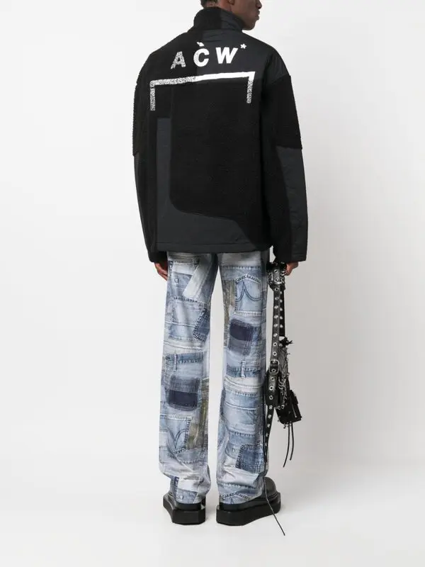 A-COLD-WALL* Bonded Axis Panelled Fleece Jacket - Black