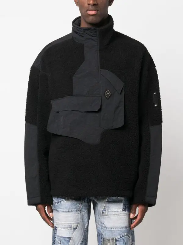 A-COLD-WALL* Bonded Axis Panelled Fleece Jacket - Black