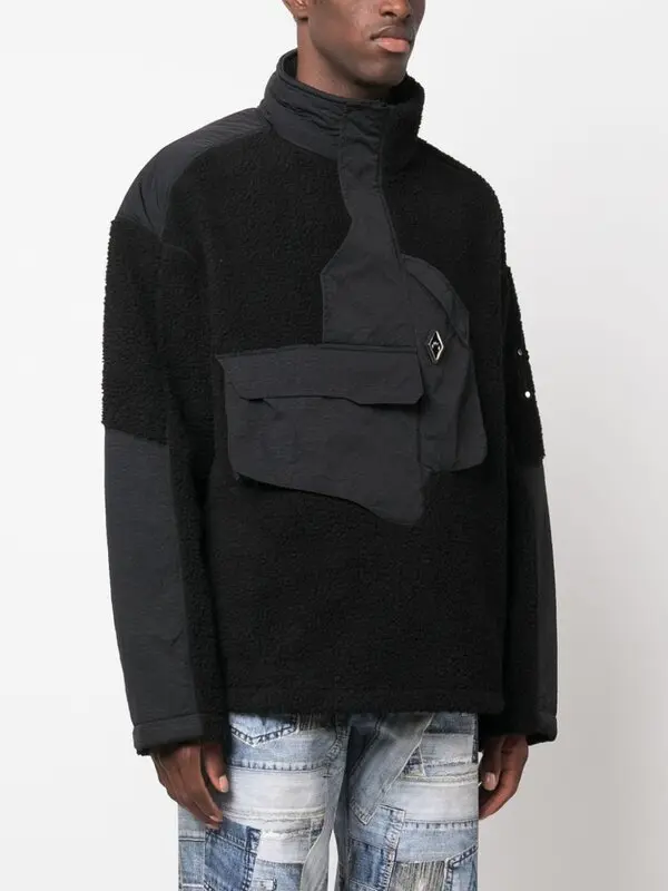 A-COLD-WALL* Bonded Axis Panelled Fleece Jacket - Black