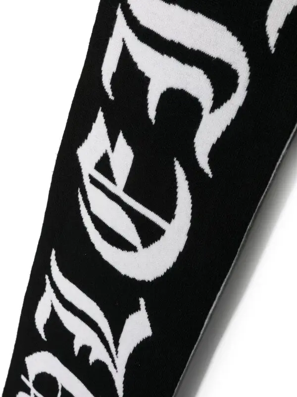 Philipp Plein Gothic Plein Intarsia Knit-logo Scarf