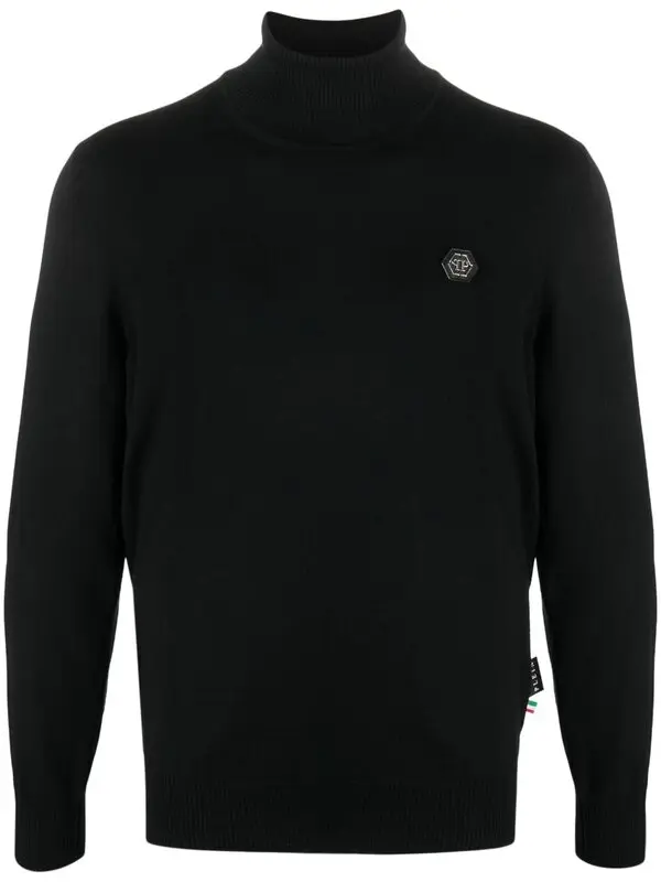 Philipp Plein Roll-neck Merino Wool Jumper