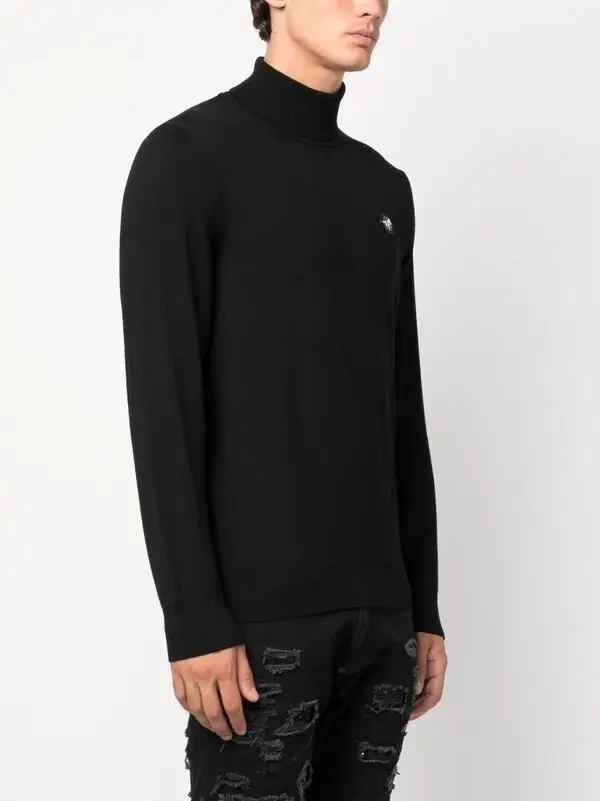 Philipp Plein Roll-neck Merino Wool Jumper