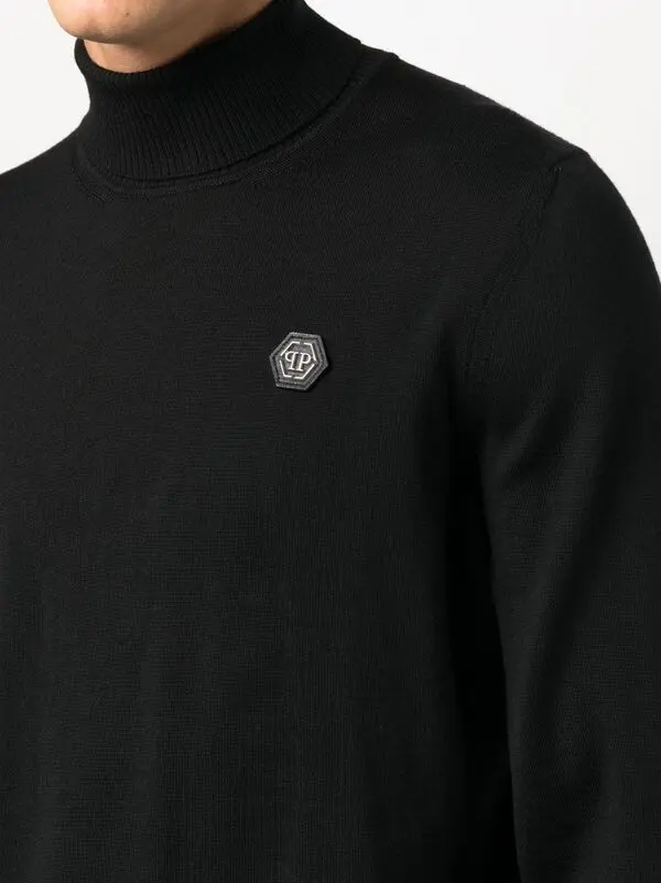 Philipp Plein Roll-neck Merino Wool Jumper