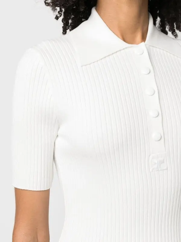 COURREGES Ribbed Knit Shirt