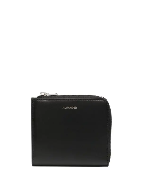 JIL SANDER Logo-print Leather Wallet - Black