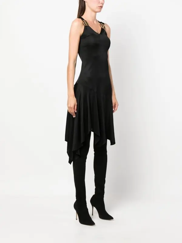Bally Logo-plaque Asymmetric Midi Dress
