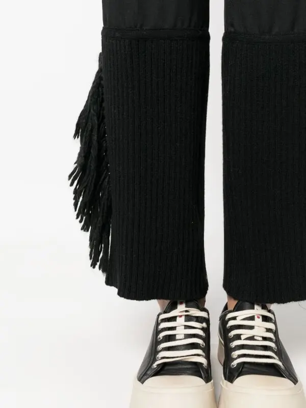 Undercover Frayed-trim Cropped Trousers
