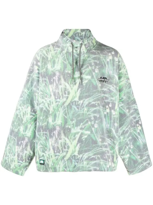 Martine Rose Grass-print Fleece-texture Sweatshirt
