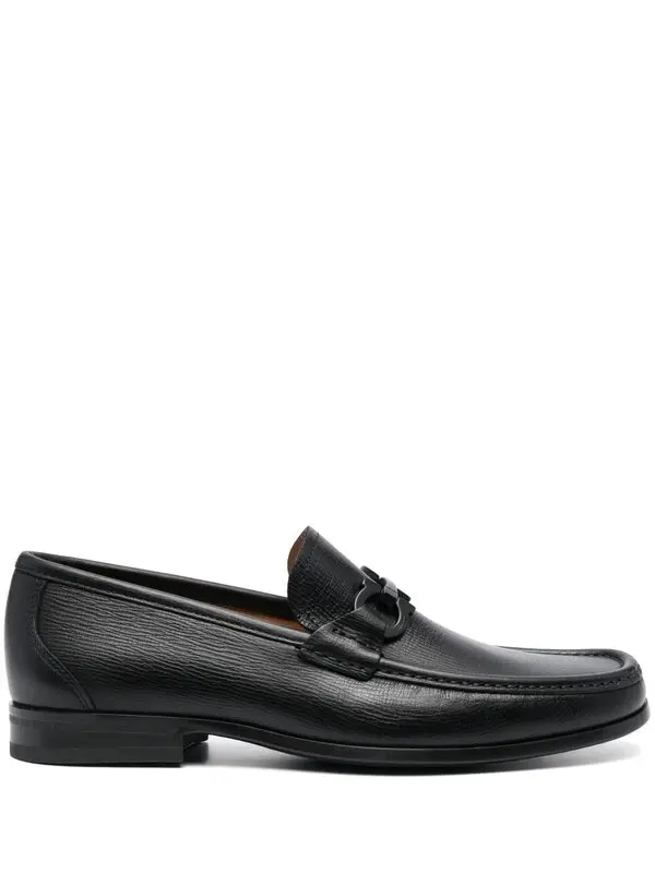 FERRAGAMO Almond-toe Leather Loafers