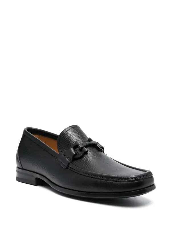FERRAGAMO Almond-toe Leather Loafers