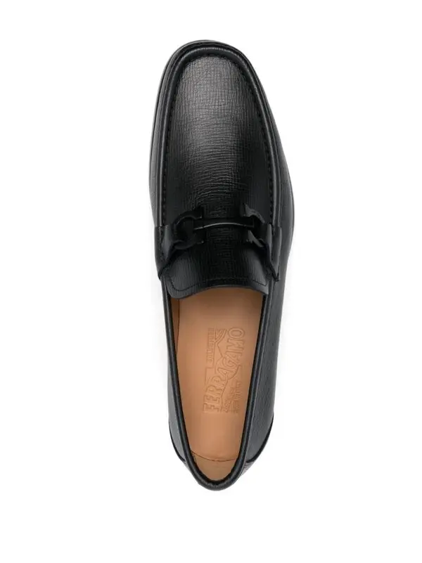 FERRAGAMO Almond-toe Leather Loafers
