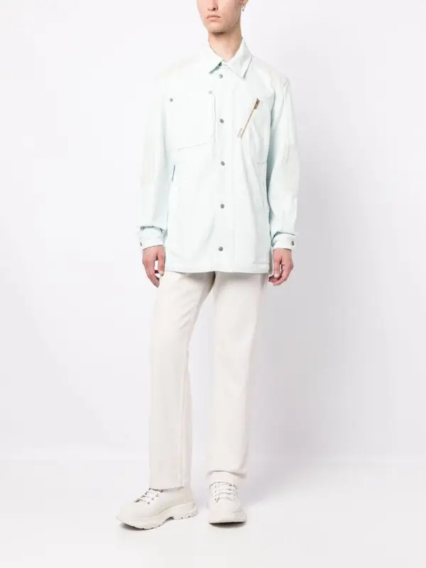 OBJECTS IV LIFE Multi-pocket Shirt Jacket - Blue