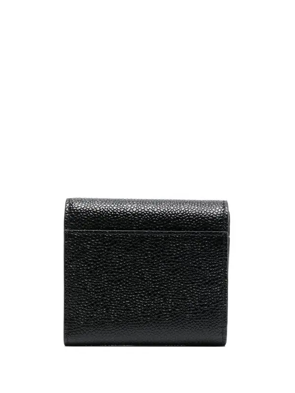 Thom Browne Pebble Grain Coin Compartment Small Purse - Black