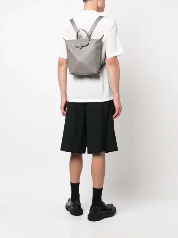 Longchamp Men\'s Backpack in Gray Longchamp Medium Backpack - Graphite | Editorialist main image 4