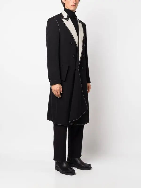 Moschino Contrast-lapels Double-breasted Coat