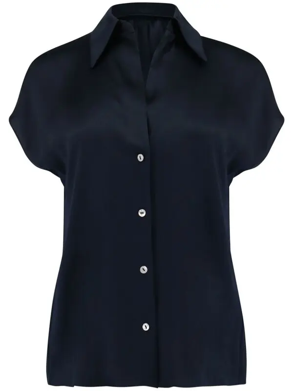 Vince Short-sleeve Silk Shirt