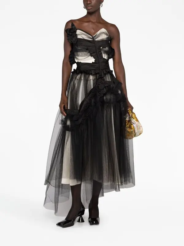 MAISON MARGIELA Décortiqué Corset-style Tulle Dress