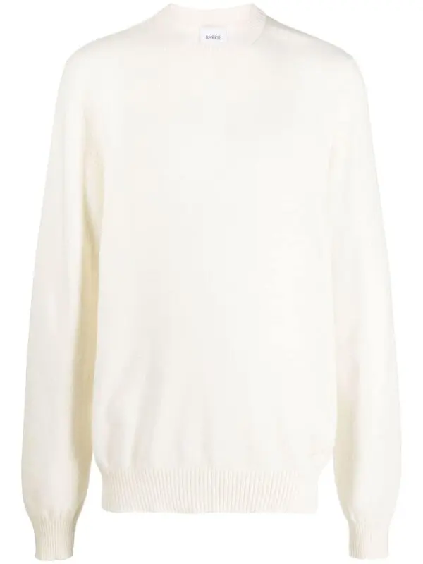 BARRIE B Label Cashmere Jumper - Neutrals