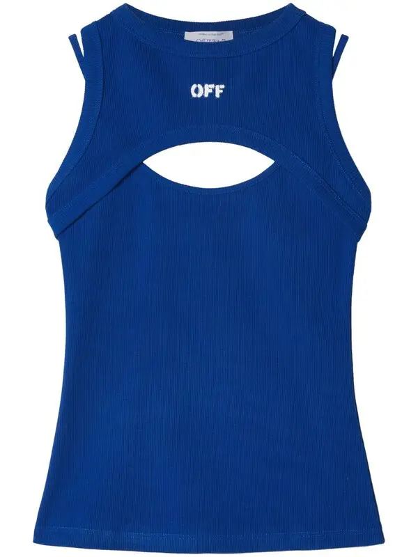 Off-White Logo-print Sleeveless Top - Blue