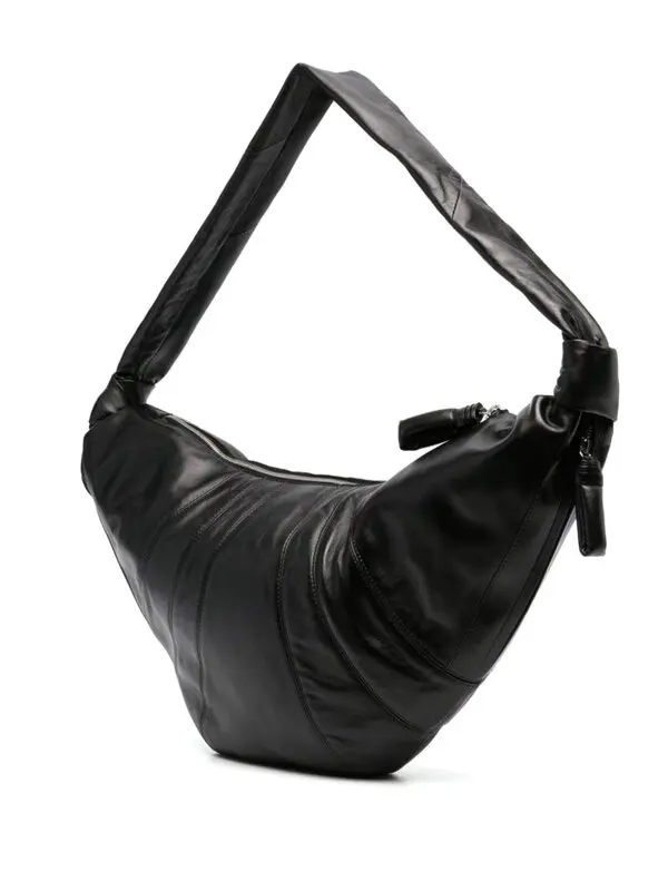 LEMAIRE Large Croissant Leather Shoulder Bag - Black