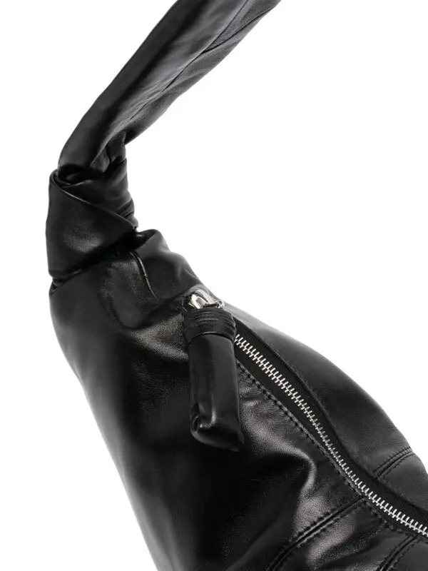 LEMAIRE Large Croissant Leather Shoulder Bag - Black