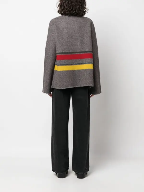 Frenckenberger Stripe-print Cashmere Cardigan