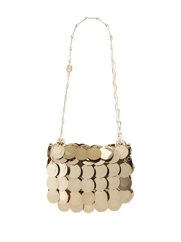 Rabanne Mini Sparkle Layered Bag - Gold