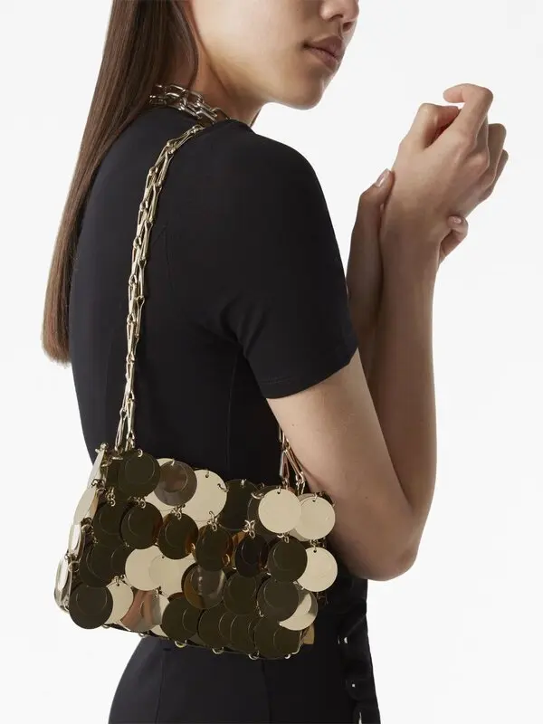 Rabanne Mini Sparkle Layered Bag - Gold