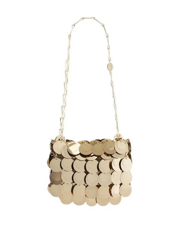 Rabanne Mini Sparkle Layered Bag - Gold