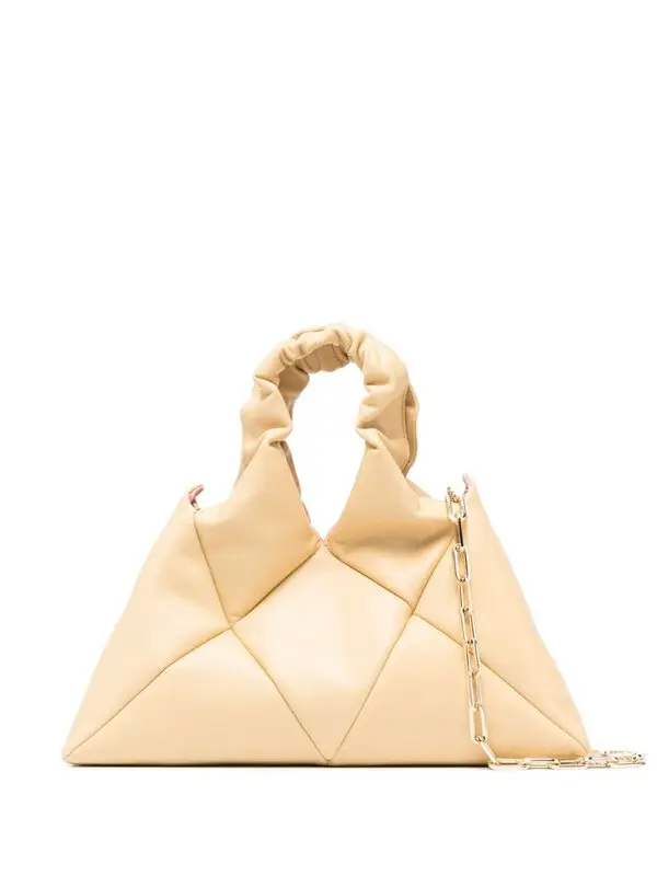 RECO Didi Quilted Leather Tote Bag - Yellow