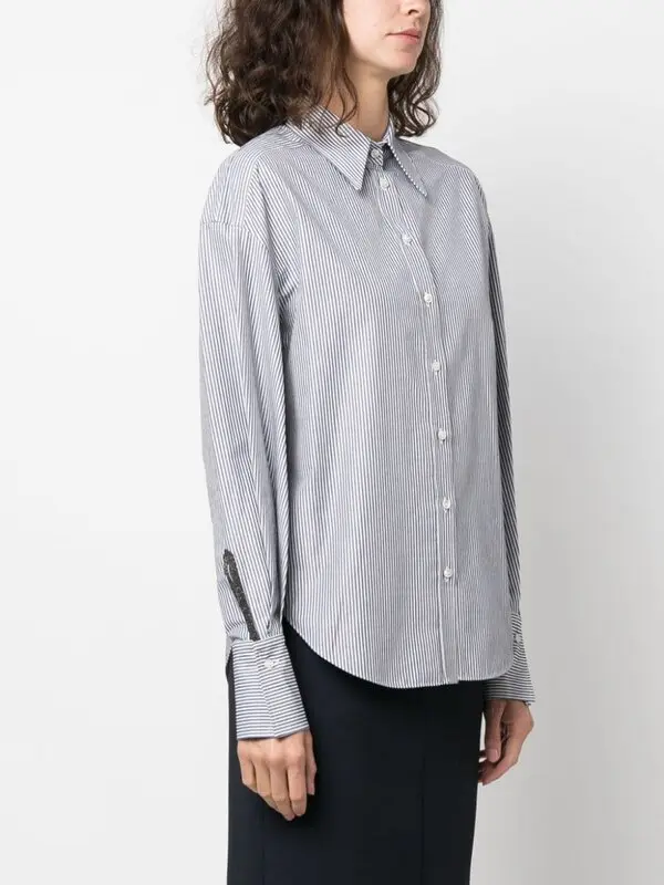 Brunello Cucinelli Pinstriped Cotton-blend Shirt