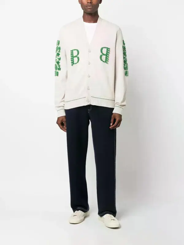 BARRIE Contrast-stitching Denim-effect Trousers - Blue
