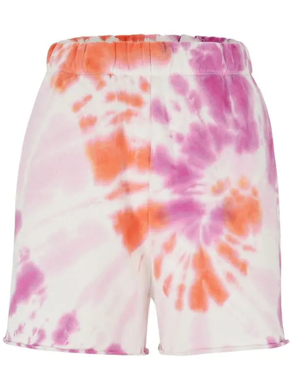 Hugo Tie-dye Print Track Shorts - Multicolour