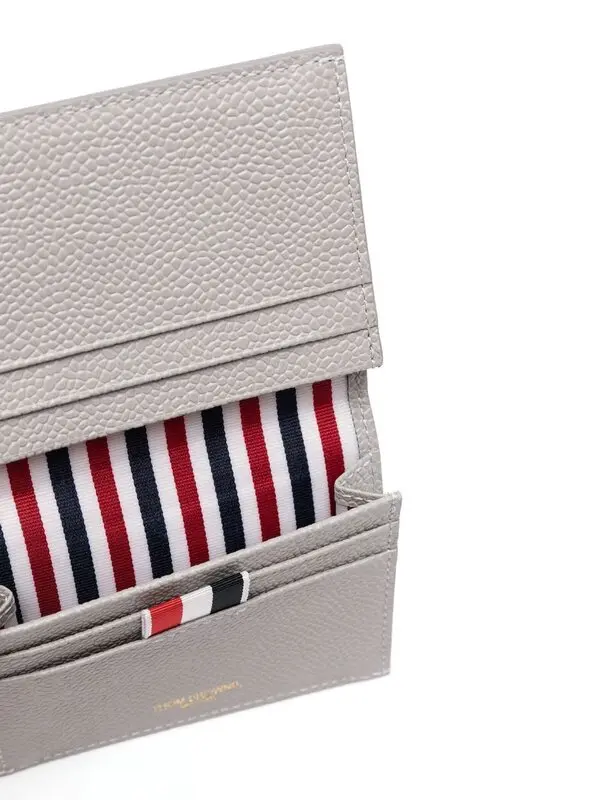Thom Browne Pebble-grain Double Card Holder