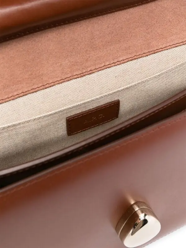 A.p.c. Astra Leather Shoulder Bag - Brown