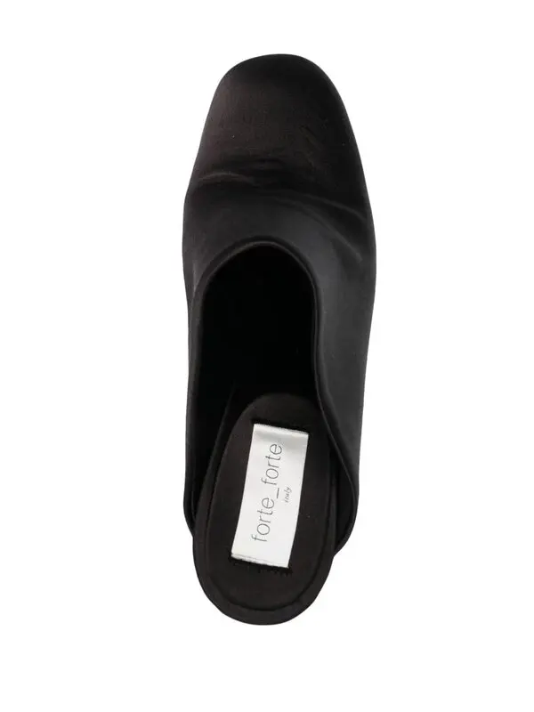FORTE_FORTE 90mm Satin High-wedge Mules