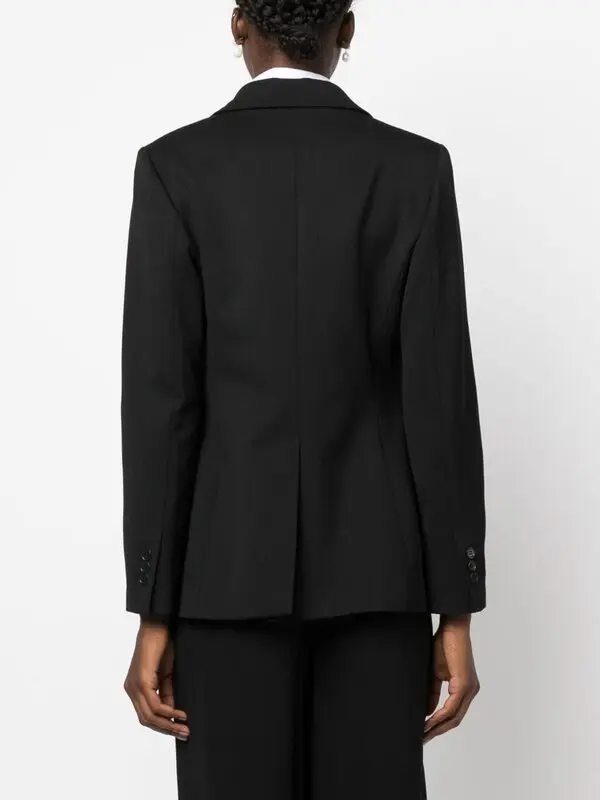 P.a.r.o.s.h Single-breasted Virgin Wool Blazer - Black