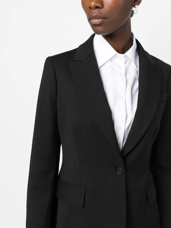 P.a.r.o.s.h Single-breasted Virgin Wool Blazer - Black