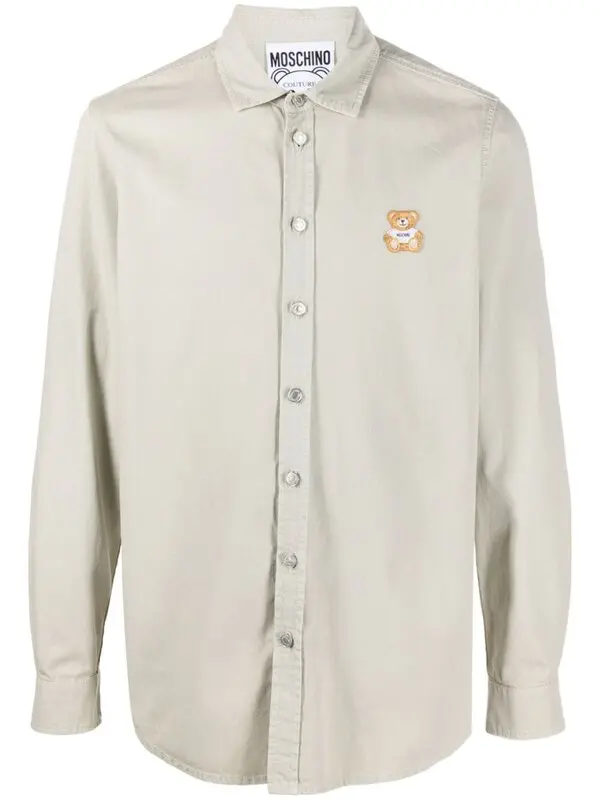 Moschino Teddy Bear-motif Cotton Shirt - Green