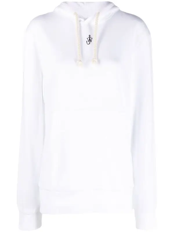 JW Anderson Logo-embroidered Hoodie - White