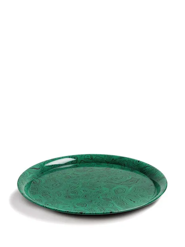 FORNASETTI Malachite Graphic-print Tray