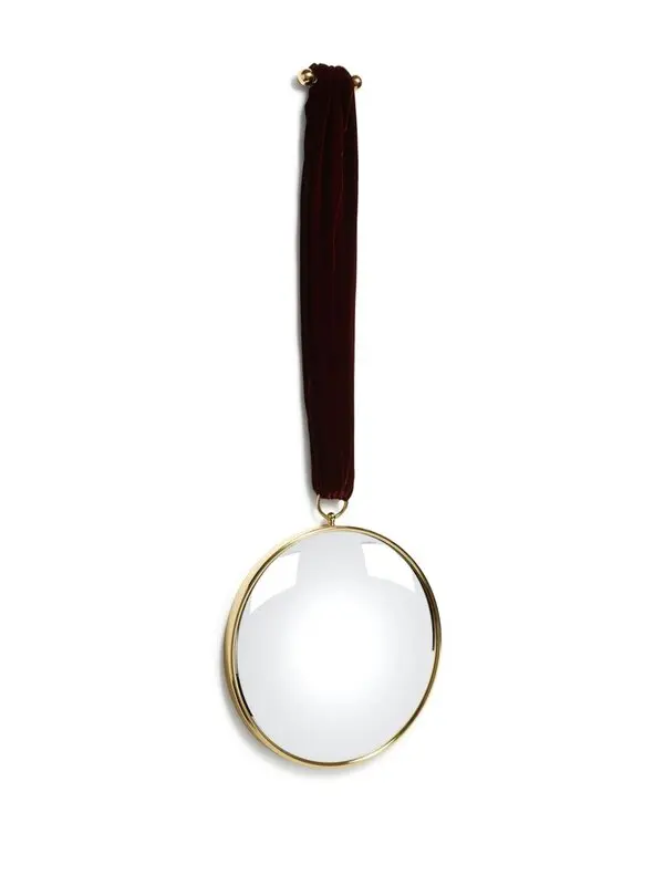 FORNASETTI Convex Mirror With Velvet Ribbon