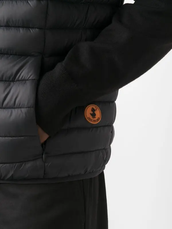 SAVE THE DUCK Logo-patch Padded Gilet - Black