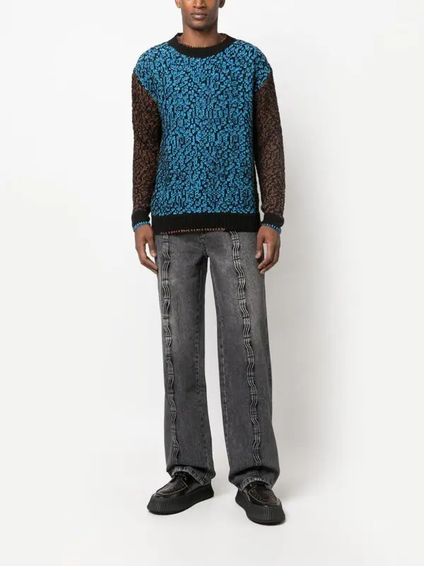 Andersson Bell Intarsia-knit Crew-neck Sweatshirt